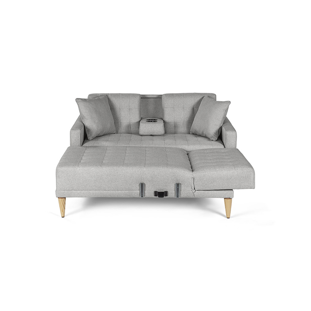 Sala Modular Reversible Makora Kendal con Memory Foam, Color Gris Claro ...