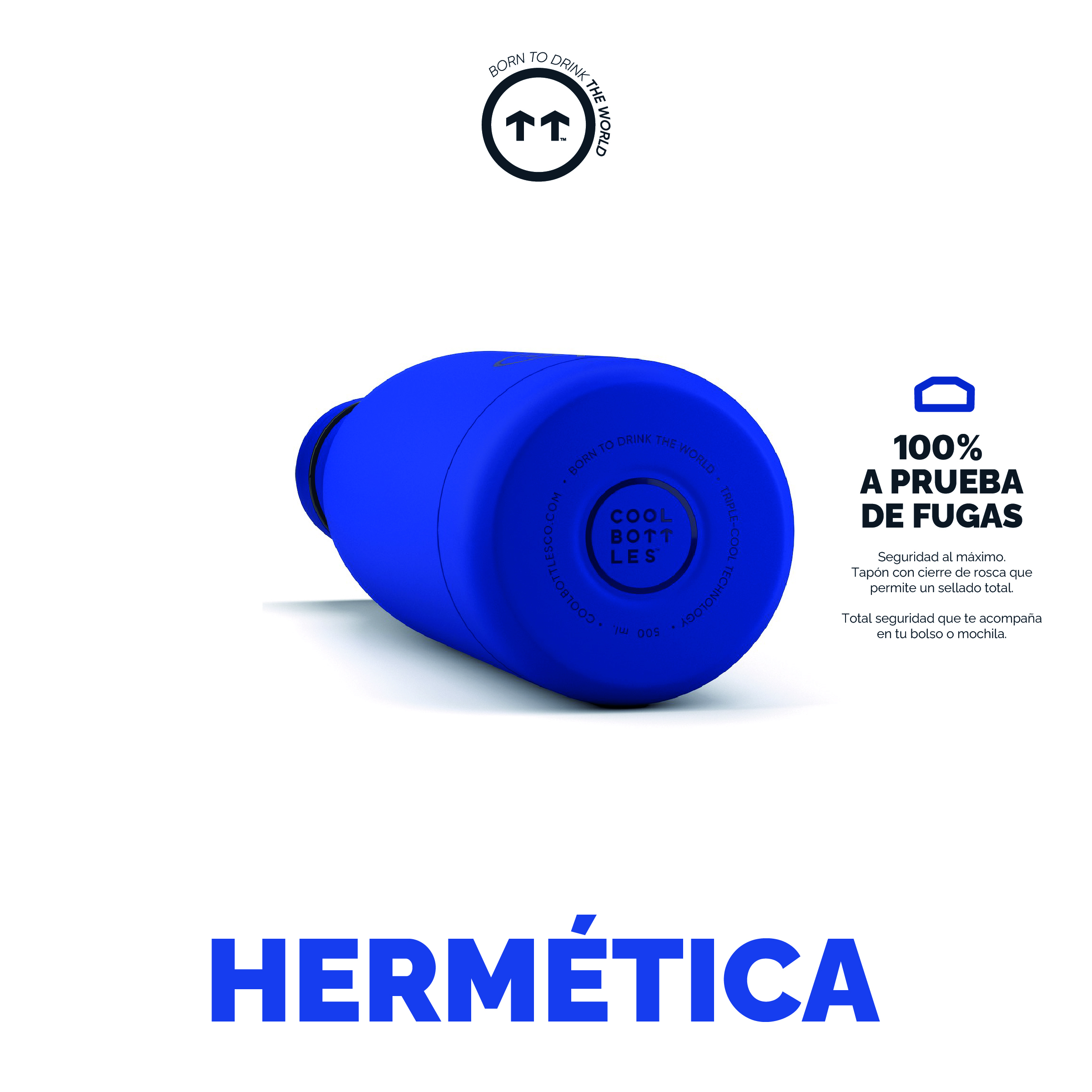 Cool Bottles Botella Termo Vivid Blue 750ml