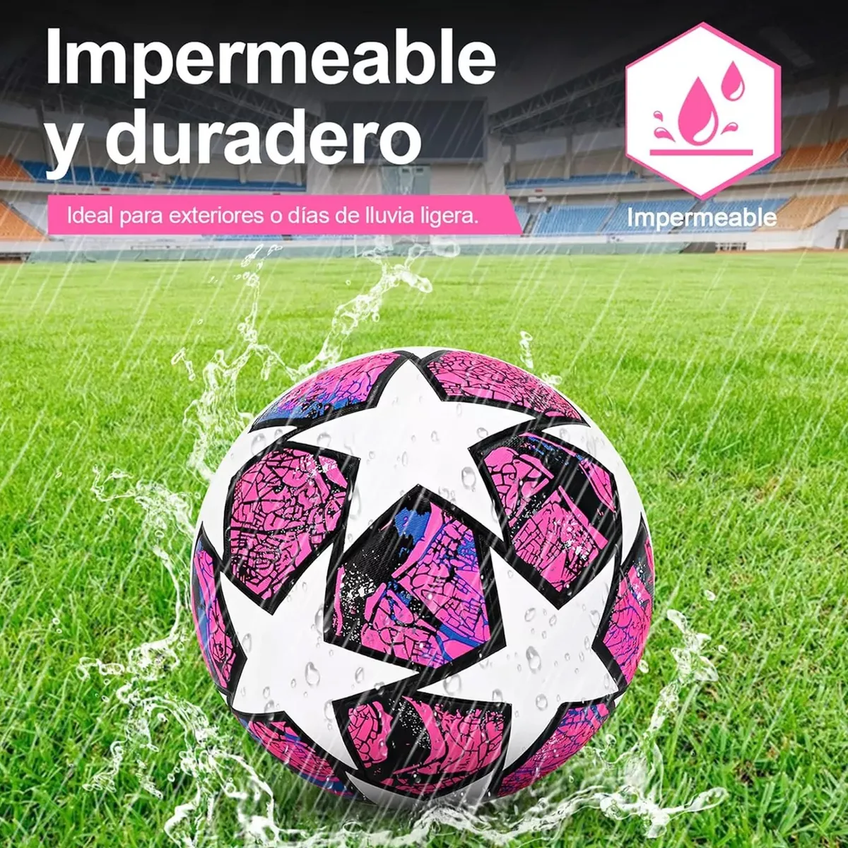 Balón Fútbol Soccer No.5 Profesional de Estrellas Híbrido Champions ...