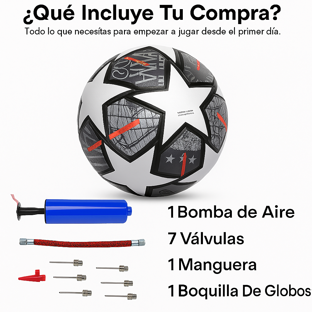 Balón de fútbol número 5 modelo Campeones 2025 con diseño termosellado con costura profesional ...