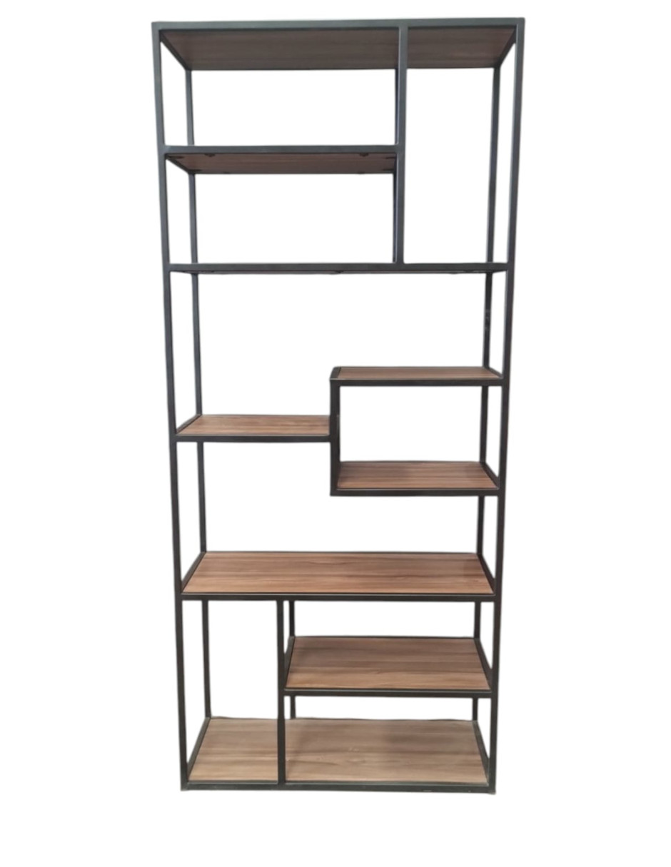 Librero Etér Santa Bárbara 80 Diseño Asimétrico Compacto con 8 Repisas ...