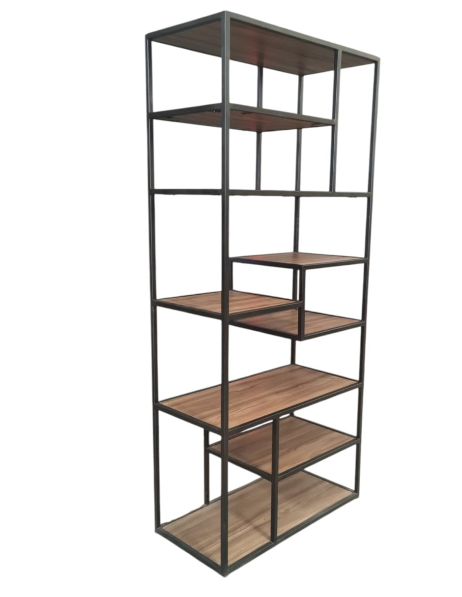 Librero Etér Santa Bárbara 80 Diseño Asimétrico Compacto con 8 Repisas ...
