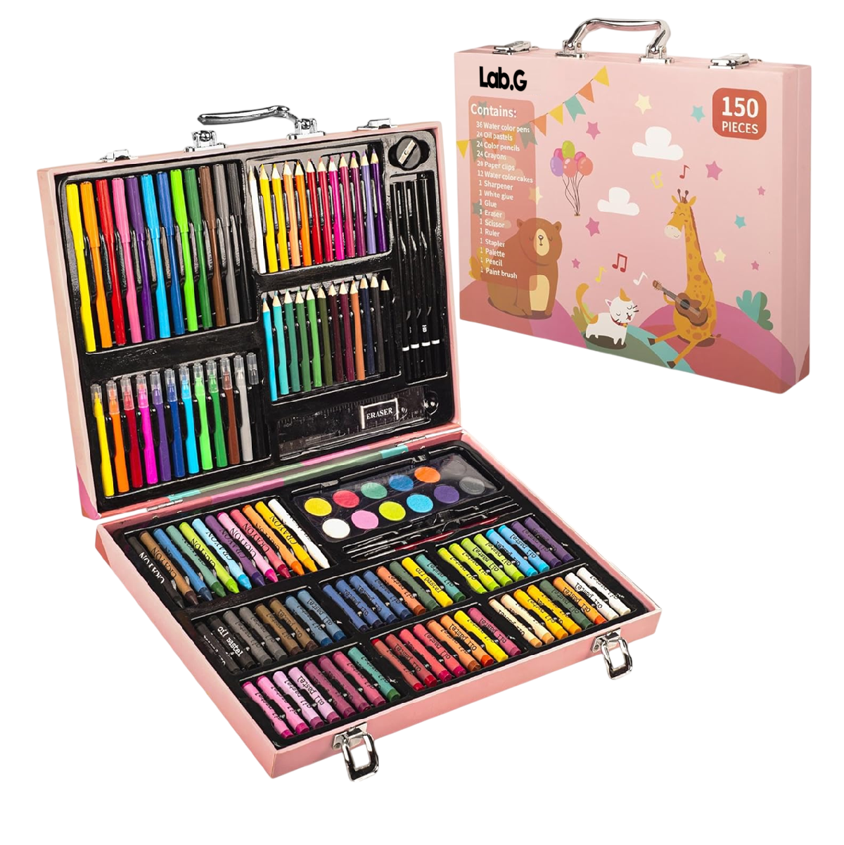 Set De Arte 150PZ Crema Oso Jirafa