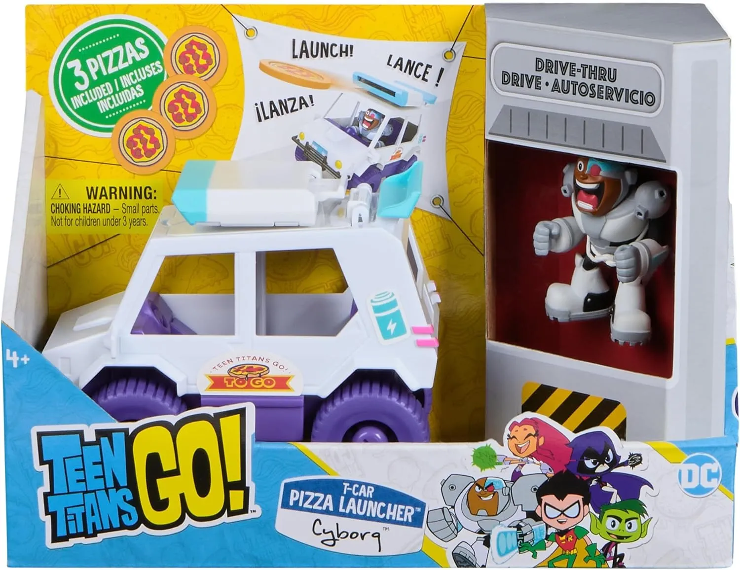 T-car Pizza Launcher Cyborg Teen Titans Go! Spinmaster