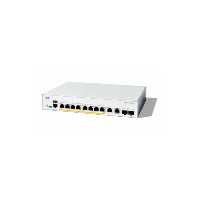 Switch Cisco C1200-8FP-2G - Gigabit Ethernet - 8 Puertos PoE+ - 2 ...