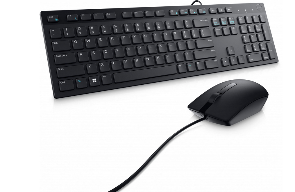 Kit de Teclado y Mouse Dell KM300C, Alámbrico, USB, Negro (Español).