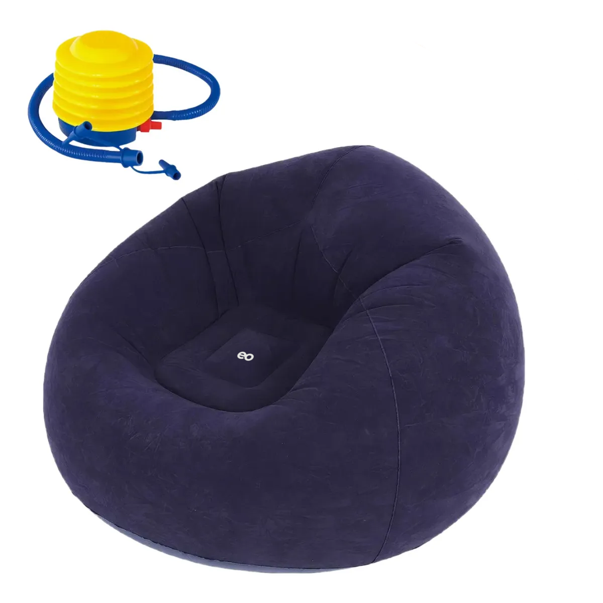 Puff Cómodo +bomba Color Azul Marino