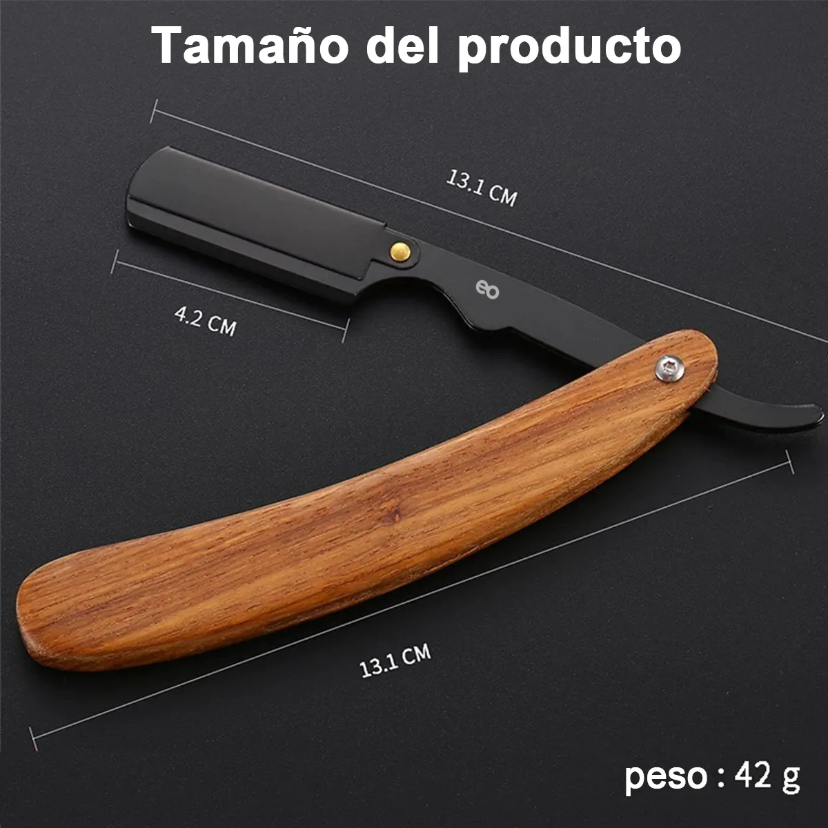 Kit De Barberia Porta Navaja Barbero De Madera y 30 Navajas