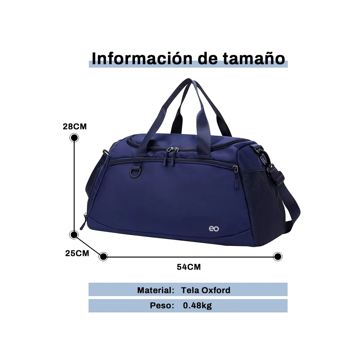 Bolso Deportivo Maleta Para Gimnasio Fitness Viaje Dark Blue