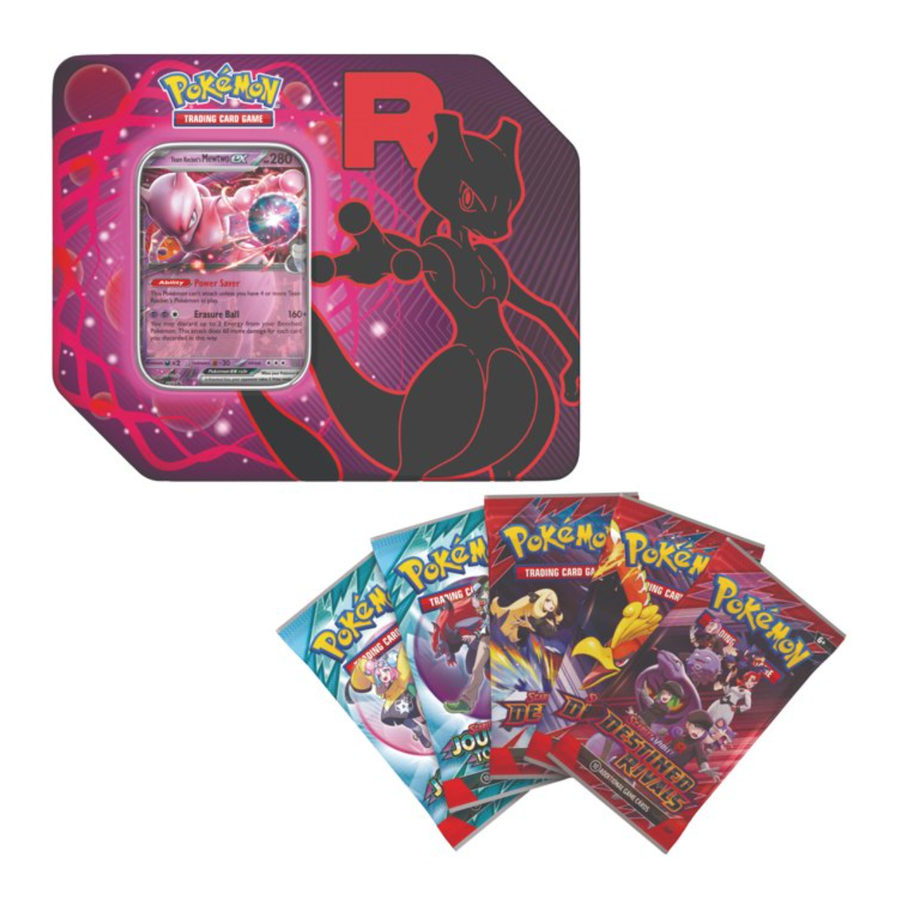 Pokemon TCG: Lata Equipo Rocket en Español - Mewtwo