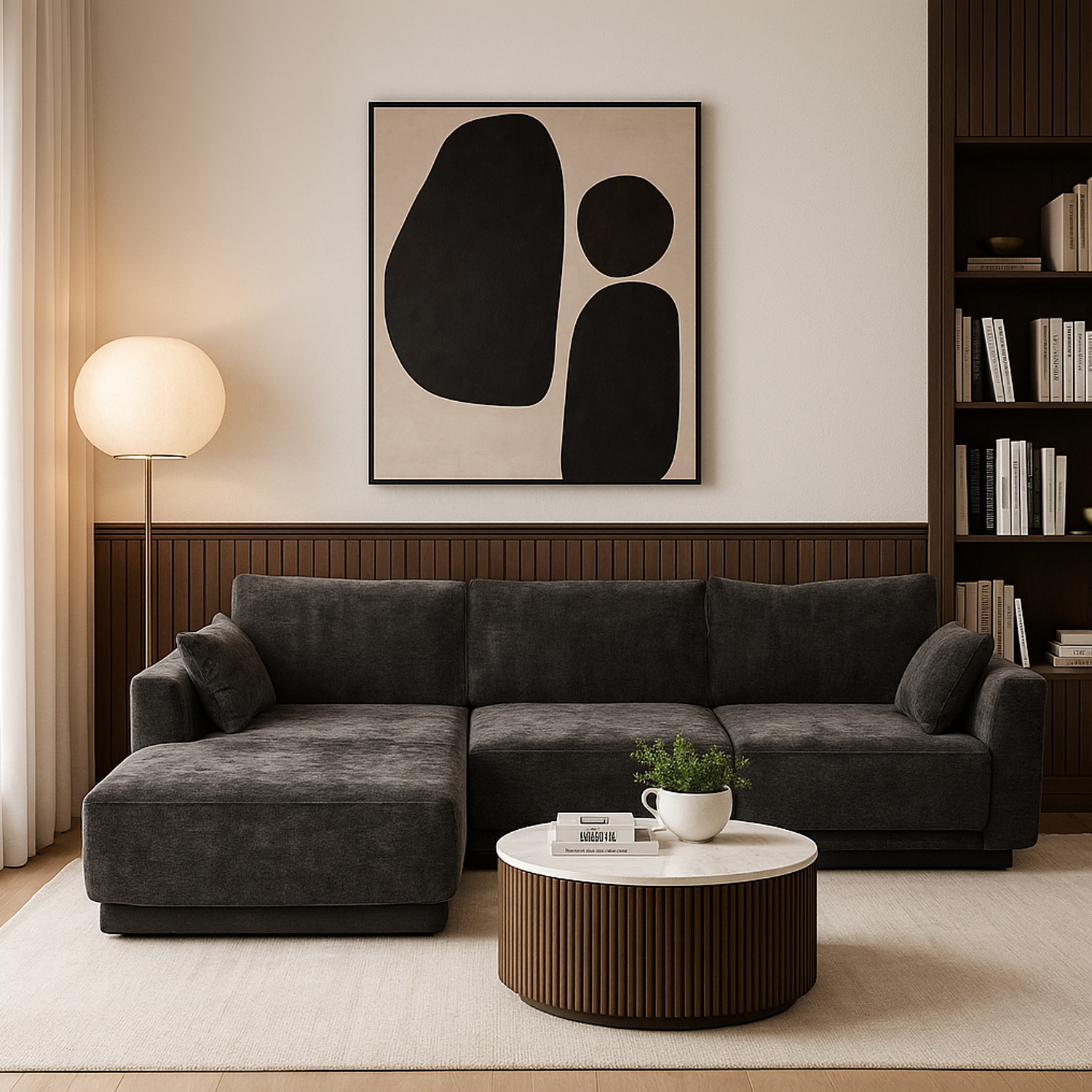 Juego de Sala Seccional Modular en Forma de L con Chaise Longue para Sala de Estar – Bossa ...