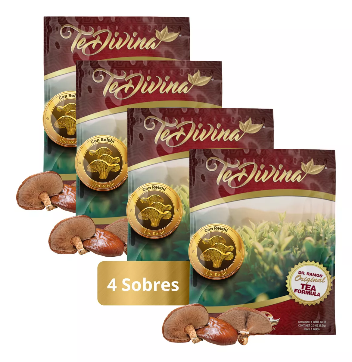Té Divina Original 4 Sobres – Detox Natural de 1 Mes – 12 Hierbas Orgánicas – Vida Divina Sin ...