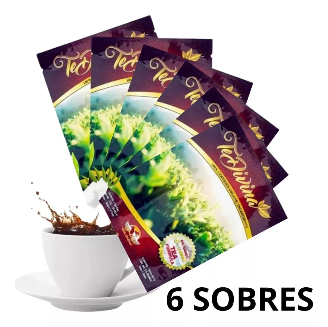 Té Divina Original 6 Sobres – Detox Completo de 6 Semanas – Vida Divina con 12 Hierbas Naturales ...