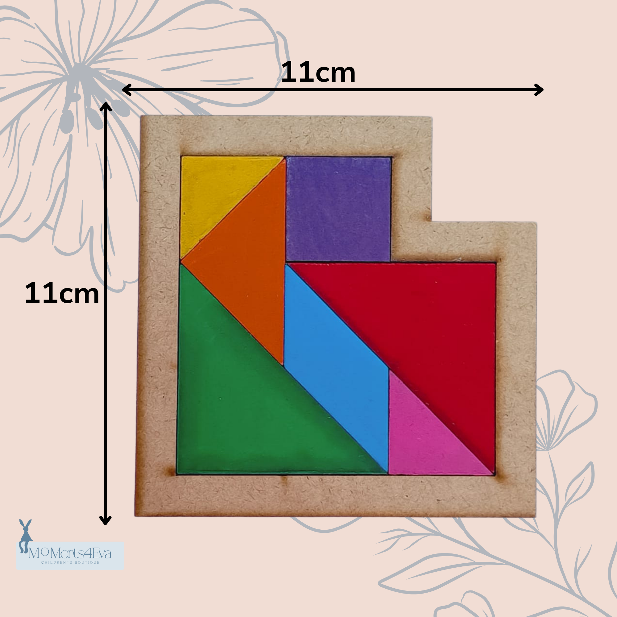 Juego Tangram de Madera 5 Pzs | Didáctico y Educativo para Niños