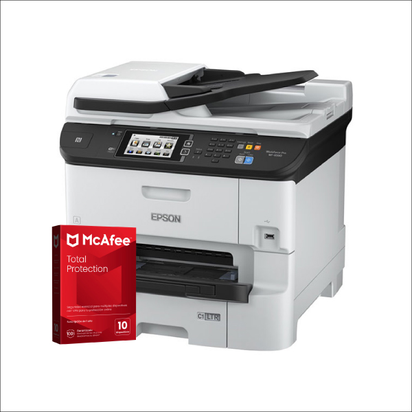 KIT MULTIFUNCIONAL EPSON WF-6590 WORKFORC PRO + ANTIVIRUS MCAFFE ...