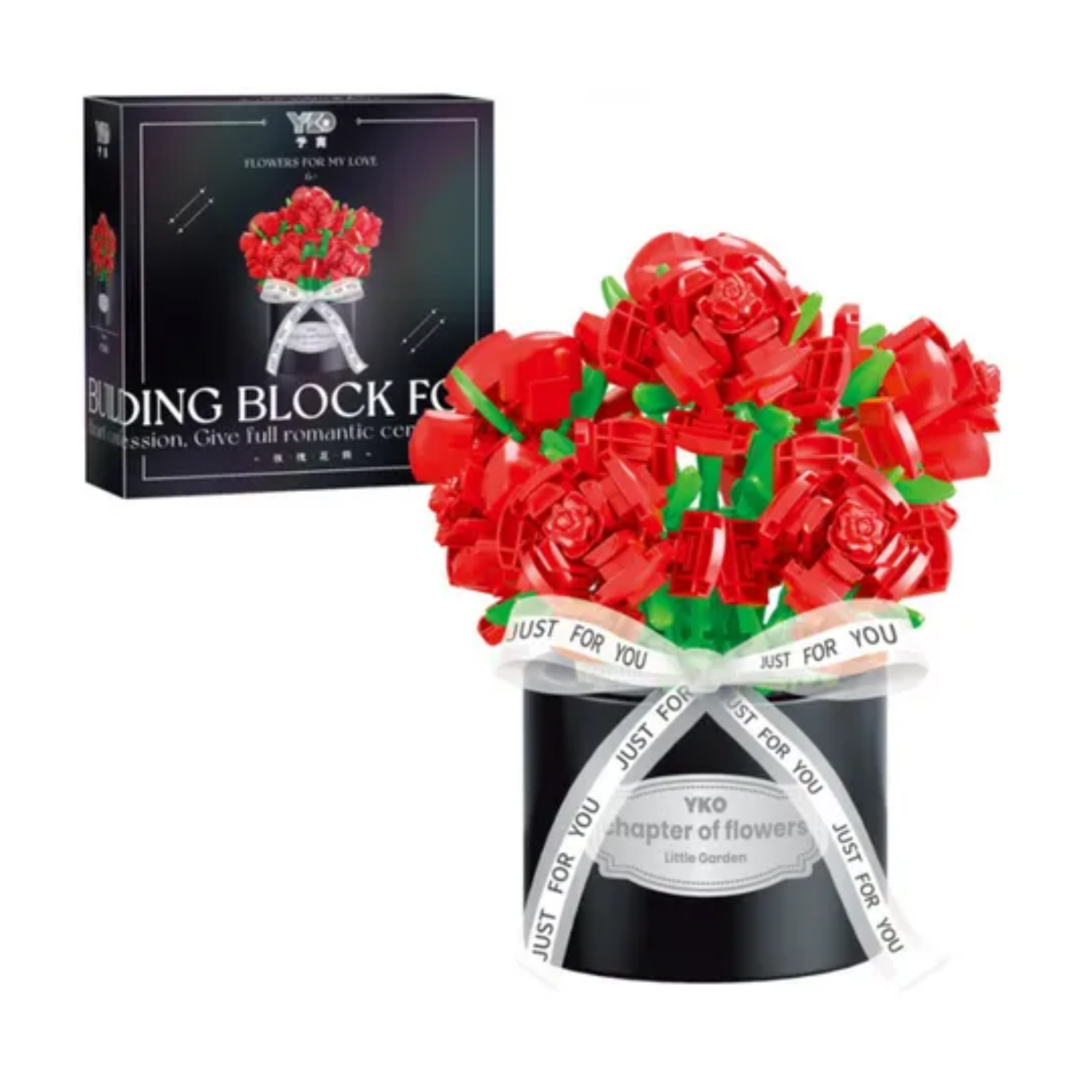 Bloques Armables de Flores Rosas y Tulipanes Colección Bonito Regalo ...
