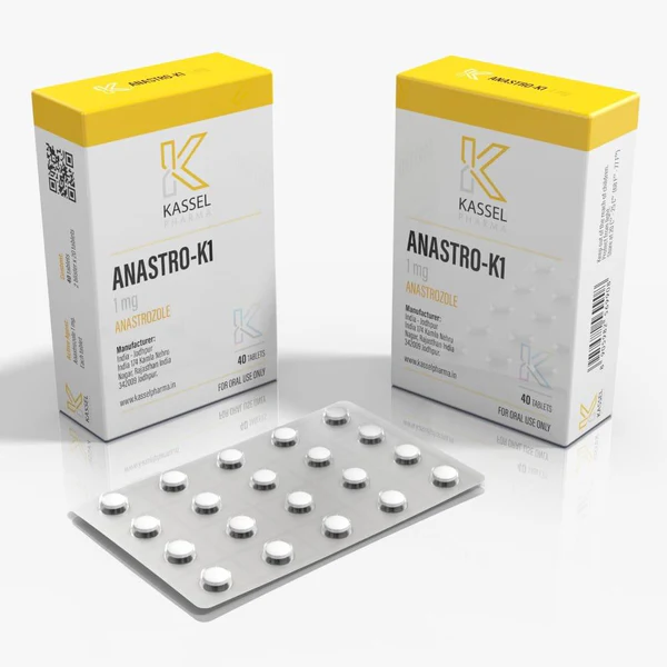 Anastro-K1 Anastrozol 1mg | Kassel Pharma | 40 Tabs Oral