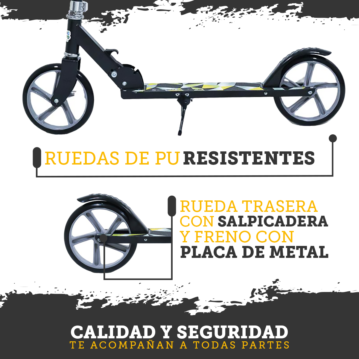 Kinene | Scooter Manual para Jóvenes y Adultos – Ajustable, Plegable, Ruedas de 20 cm – Modelo ...