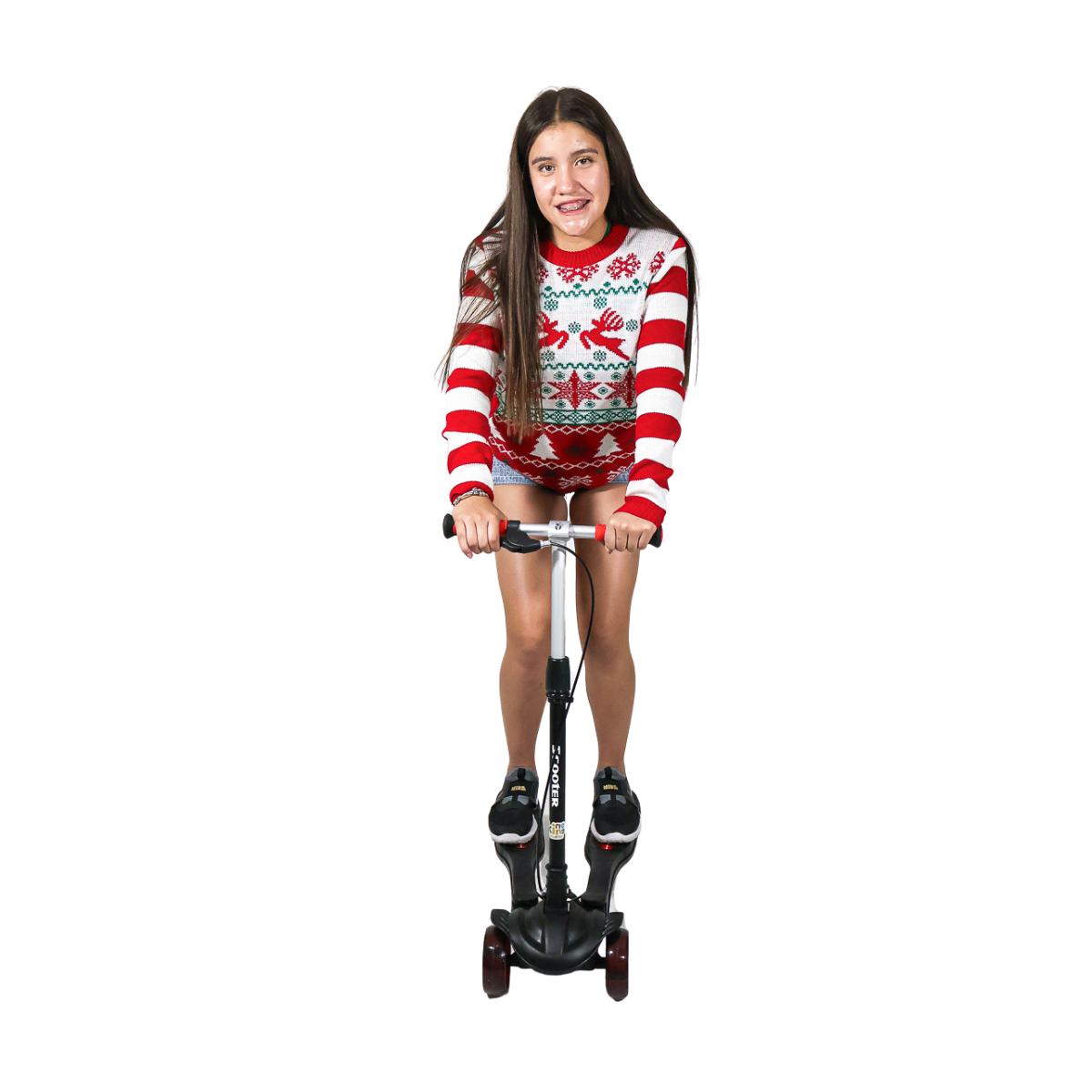 Kinene | Scooter Infantil de Equilibrio con 6 Ruedas LED, Freno Manual ...