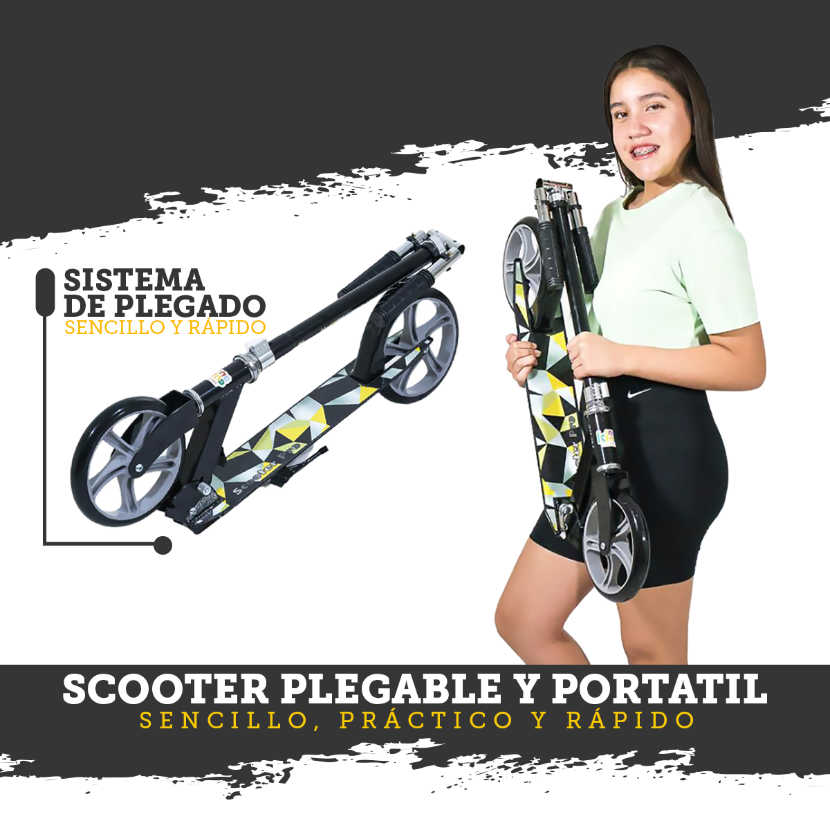Kinene | Scooter Infantil de 2 Ruedas para Niños de 3 a 8 Años – Luces ...