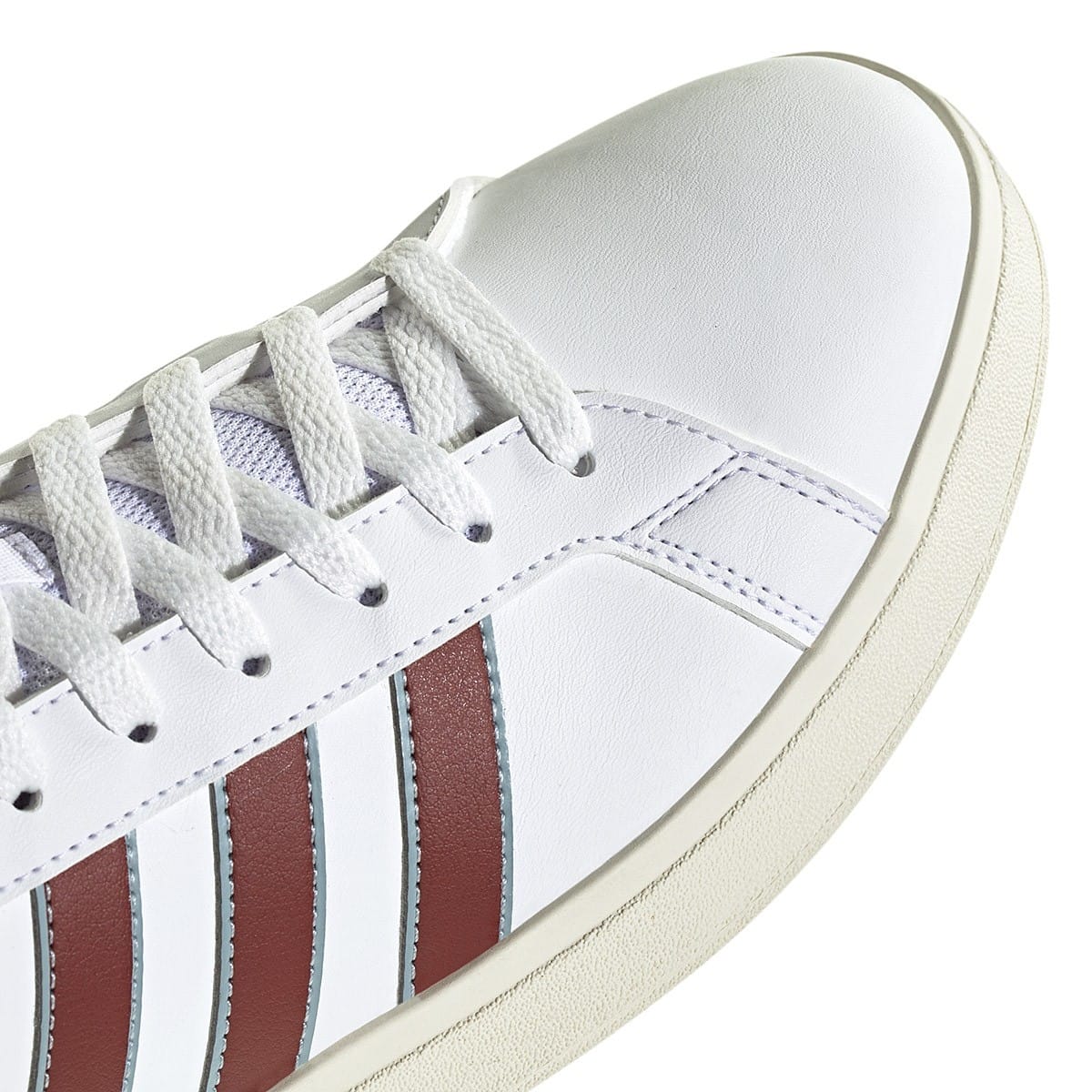 TENIS CASUAL ADIDAS Grand Court Base 2.0 COLOR BLANCO VINO PARA HOMBRE