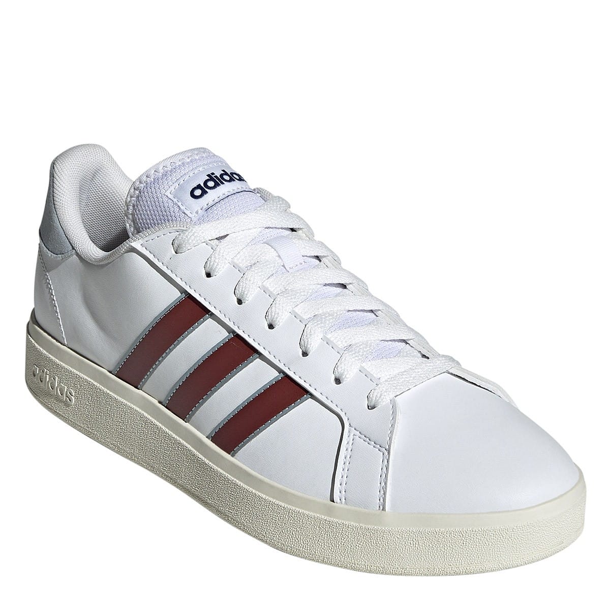 TENIS CASUAL ADIDAS Grand Court Base 2.0 COLOR BLANCO VINO PARA HOMBRE