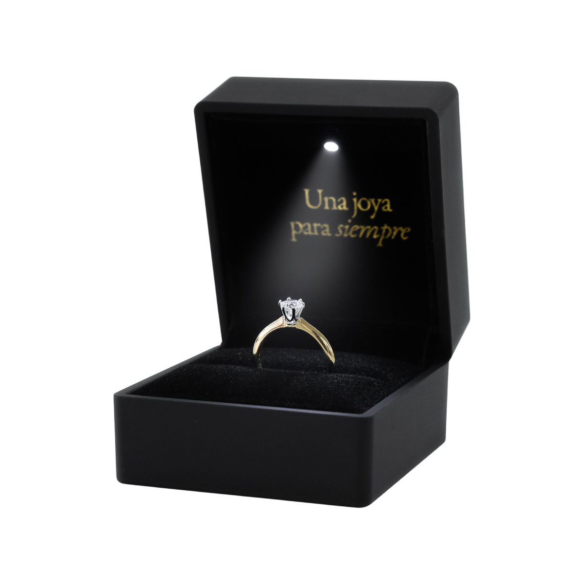 ANILLO CORONA ORO 10K BLANCO ISABELA ABBA JOYAS