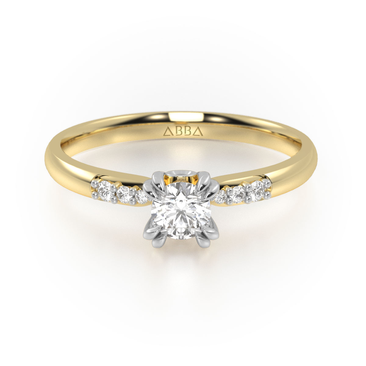 ANILLO DE COMPROMISO ORO 14K DIONE ABBA JOYAS