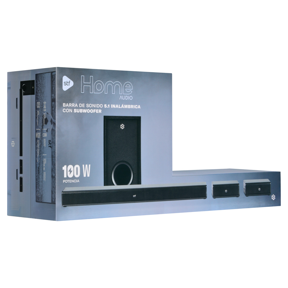 Barra de Sonido STF Home Audio 5.1 con Subwoofer alámbrico: Sonido Envolvente para tu Hogar