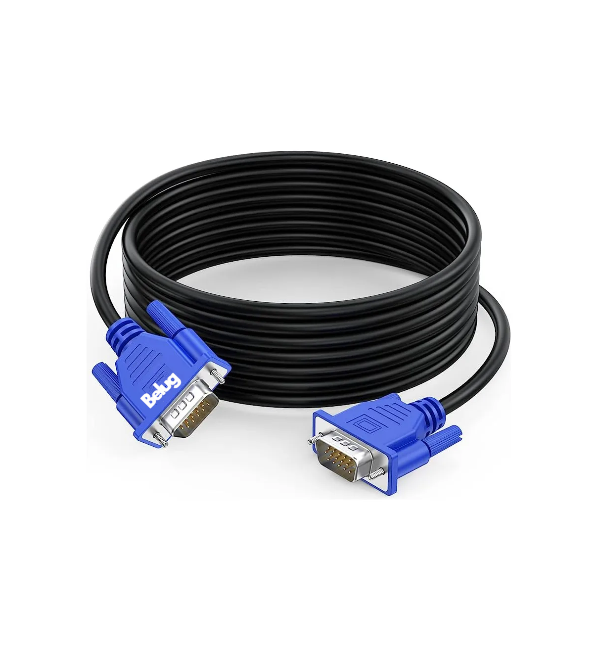 Cable De Monitor Vga A Vga De 10 Metros Belug Para Laptop O Pc Negro