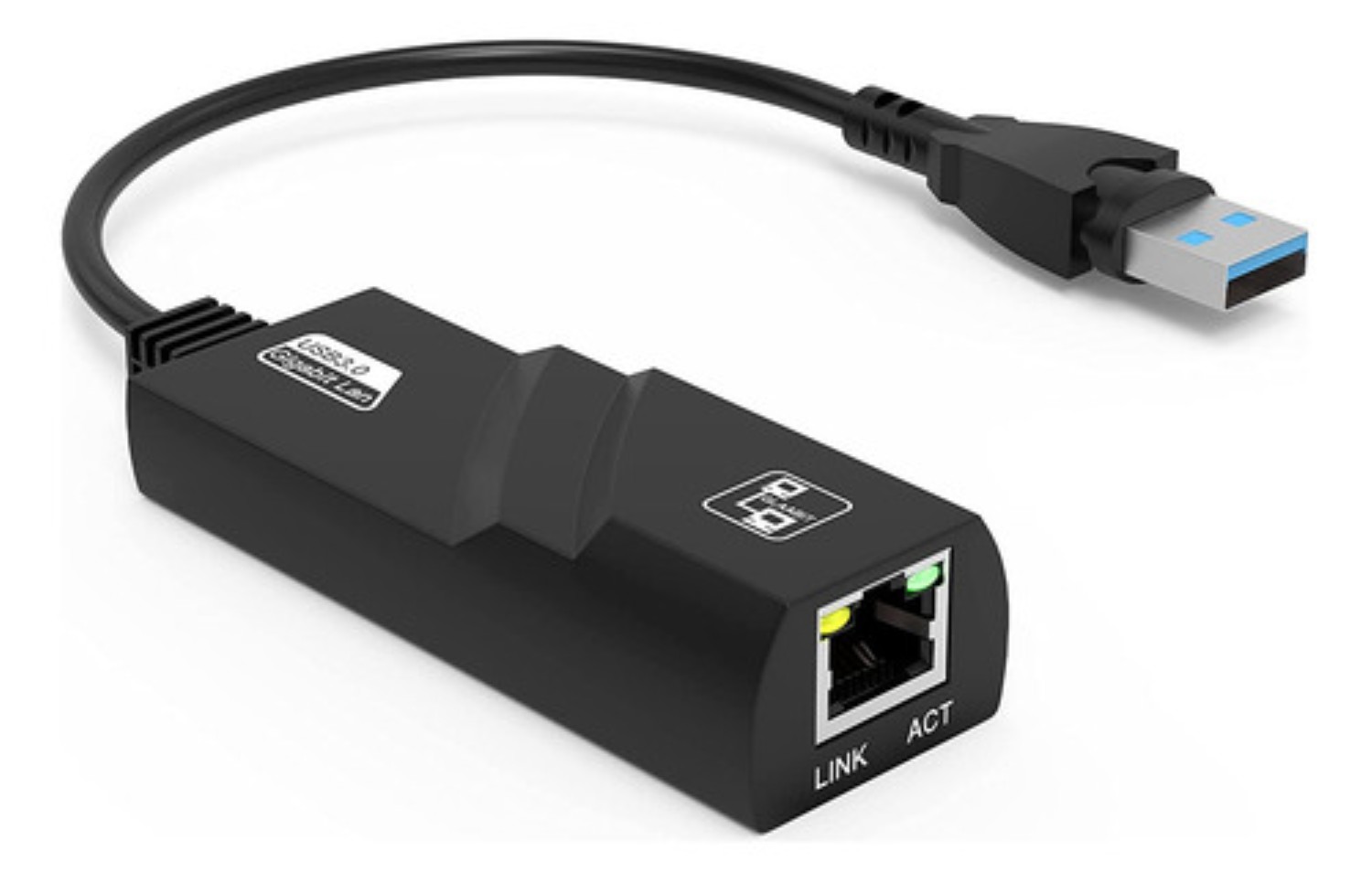 Adaptador Ethernet Usb 3.0 A Rj45 1000mbps Negro 1000mbps