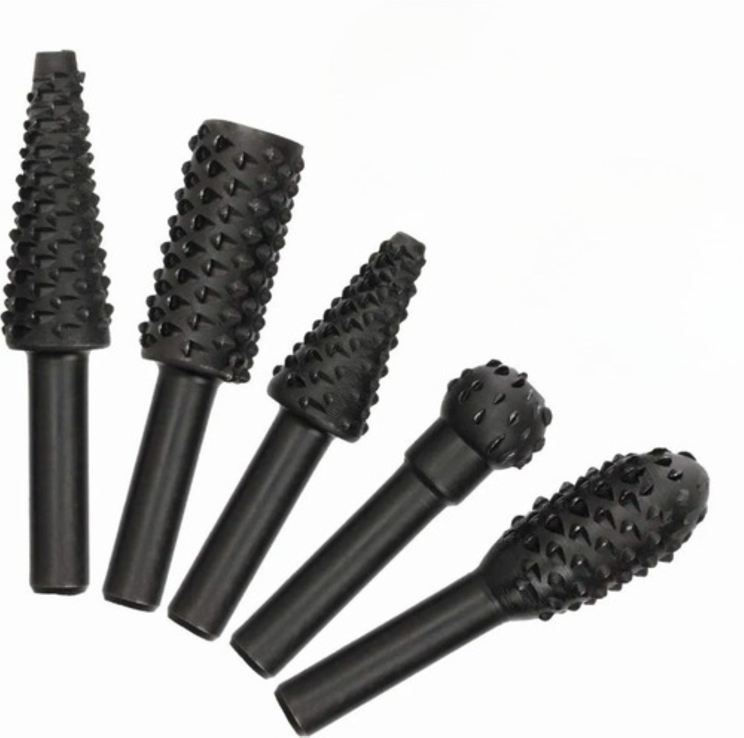 Lima Escofina Fresa Rotativa Para Madera Carpintería 5 Pcs Negro