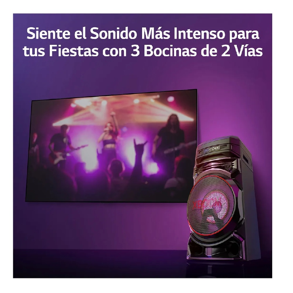 Bocina LG RNC5 500 W COLOR NEGRO Bluetooth Karaoke LED Portátil USB AUX ...