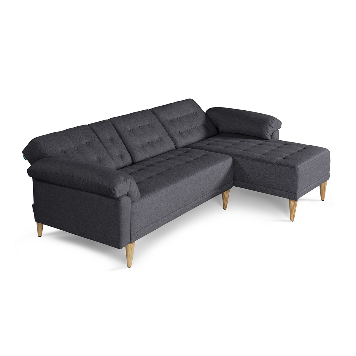 Sala Modular Reversible Makora Brunello con Memory Foam, Color Gris ...