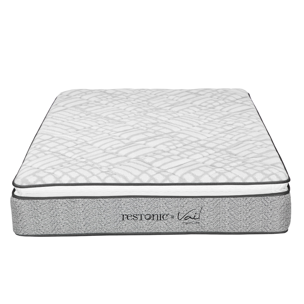 Colchón Individual Restonic Vail Gris + Sábanas Basic + Protector Ultra