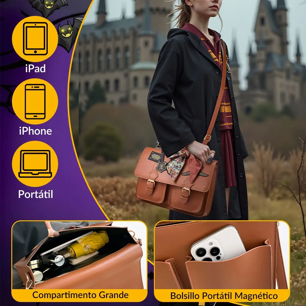 Bolsa Bandolera Mujer Crossbody Dama Bolsa Mariconera Harry COLOR MARRON