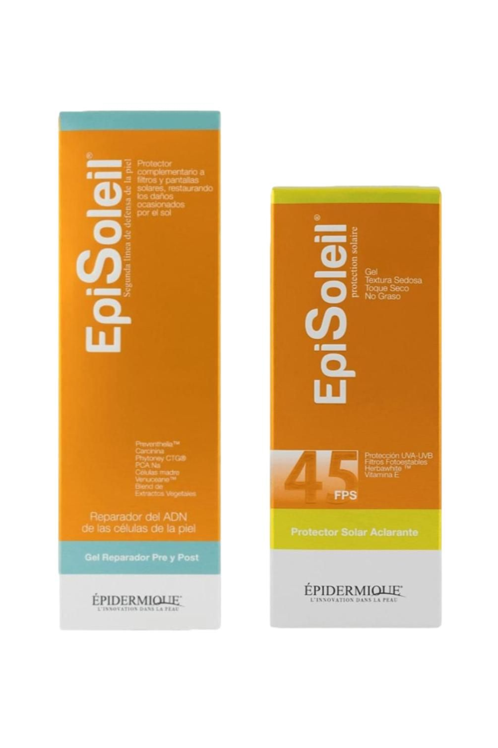 KIT TRATAMIENTO FACIAL EPISOLEIL 45 FPS y EPISOLEIL GEL PRE-POST