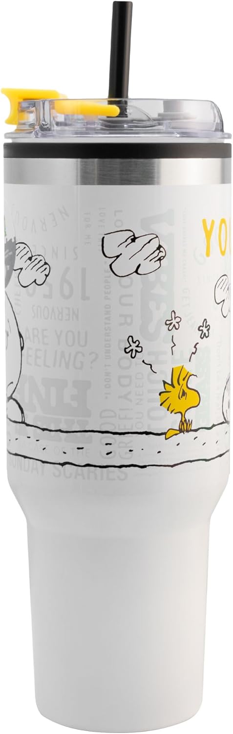 Snoopy Termo Alto doble pared con tapa hermetica Peanuts capacidad 1.2L
