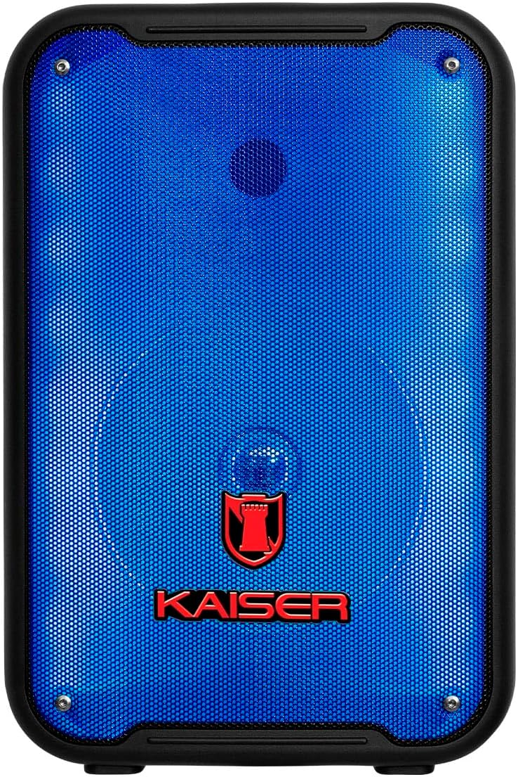 BAFLE KAISER KSW-7007 8 PUL RECARGABLE BT LUZ FLAMA NEGRO