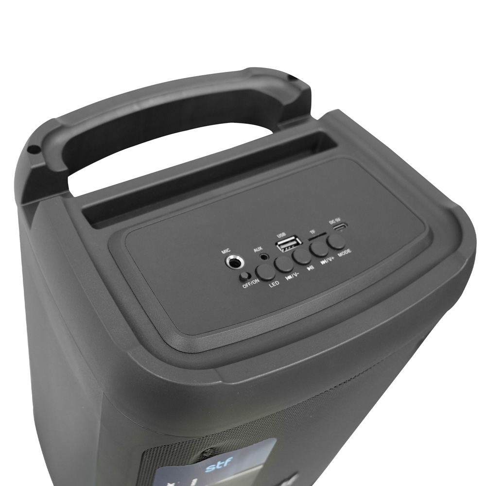 Bocina Inalámbrica Portátil STF Encode Block 6.5" con aro LED RGB