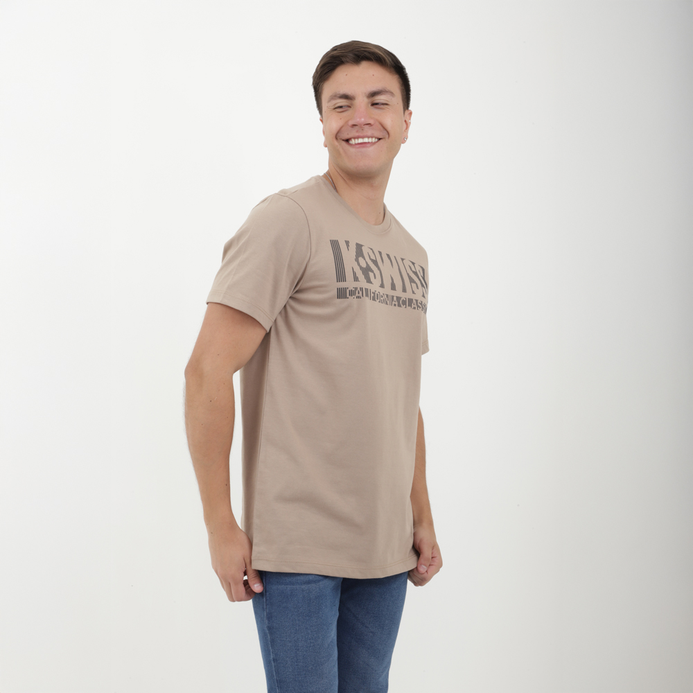 Playera K-Swiss TSW-BS Para Hombre Color Café