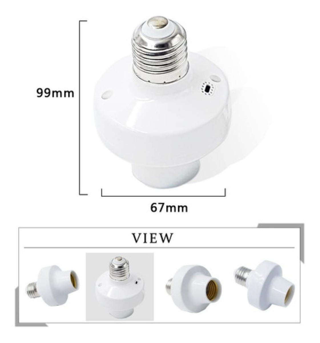 Adaptador De Foco Led Inteligente Wifi E27/e26, 4 Piezas Blanco