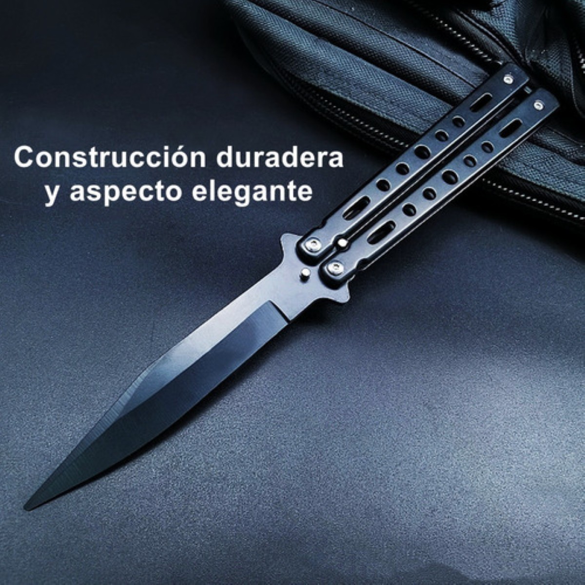 Cuchillo Navaja Entrenamiento Tipo Mariposa Negro