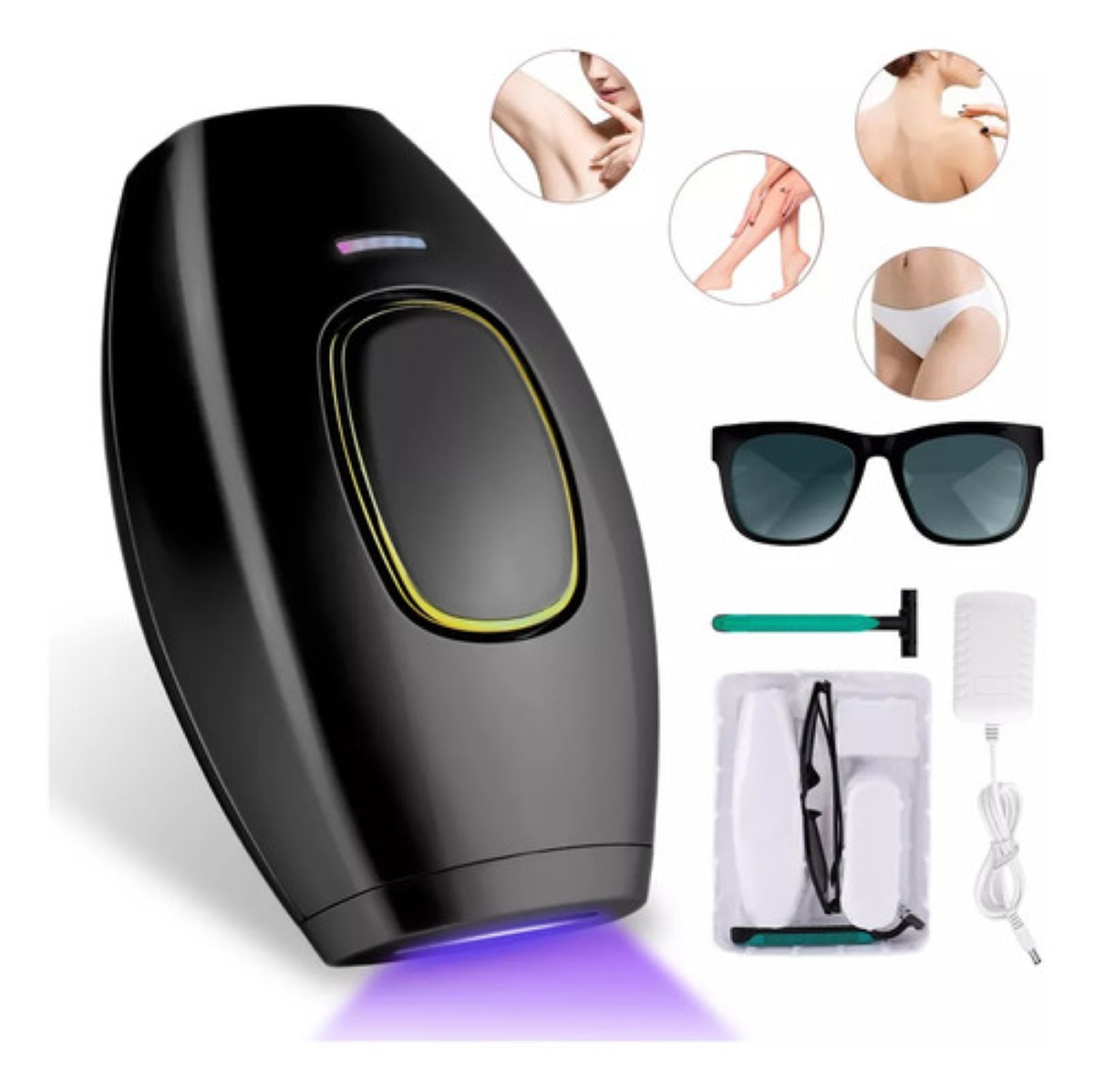 Depiladora Láser De Luz Pulsada Ipl Permanente Negro