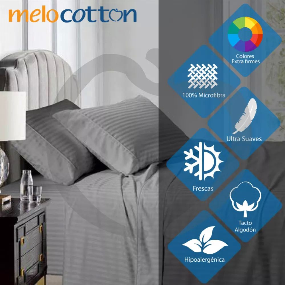 Sabanas Matrimonial 1800 Hilos de Microfibra Ultra Suaves Color Azul ...